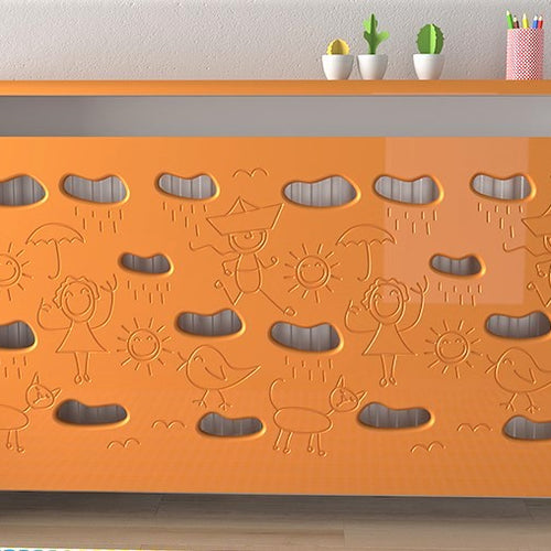 Bespoke Radiator Cabinet Cover BALLOONS Children design Bedroom nursery ...