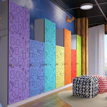Radiator Heater Cabinet Cover CLOUDS design Children Nursery playroom ...
