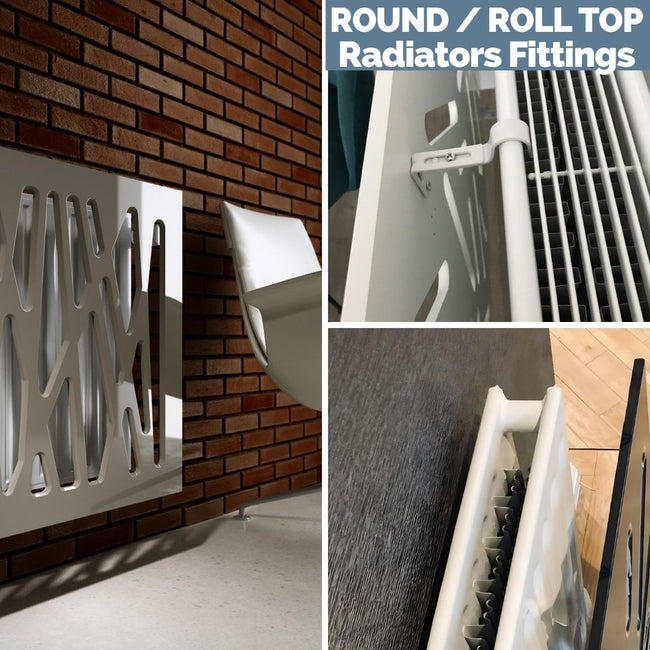 Fittings for column roll round top Radiator Bathroom Towel Rail Heaters ...