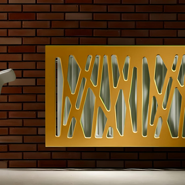 Stylish Radiator Cover Futuristic GEO Design SATIN MATT hiding heater ...