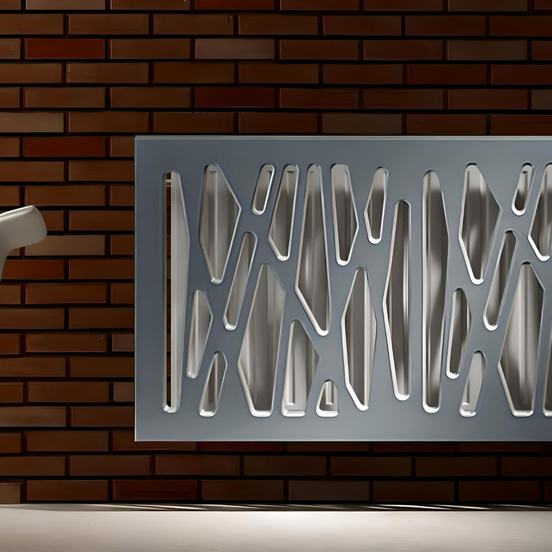 Stylish Radiator Cover Futuristic GEO Design SATIN MATT hiding heater ...