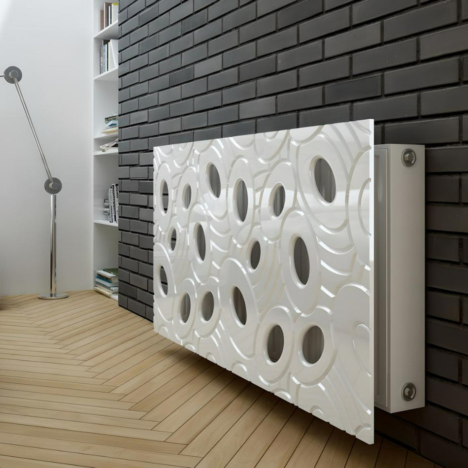 Designer Radiator Cover sophisticated GALAXY Design White no heat loss ...