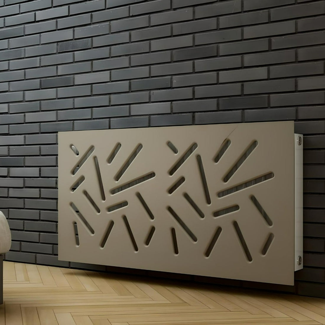 Modern Radiator Heater Cover STICKS SLATS Design Satin Matt Finish ...