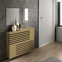 Modern Floating GOLD Radiator Heater Cover Geometric Line design Shelf ...