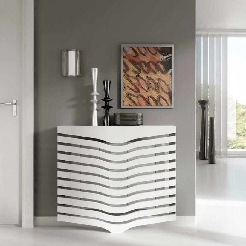 Contemporary Floating White Radiator Heater Cover CHEVRON Integrate ...