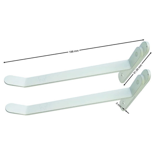 Easy Fit Radiator Shelf Brackets Drill Free Installation White Coated ...