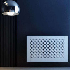White DIAMOND Radiator Heater Cover perforated grille screening panel ...