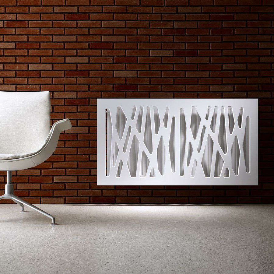 Stylish Removable Radiator Cover in Futuristic GEO Design hiding heater ...