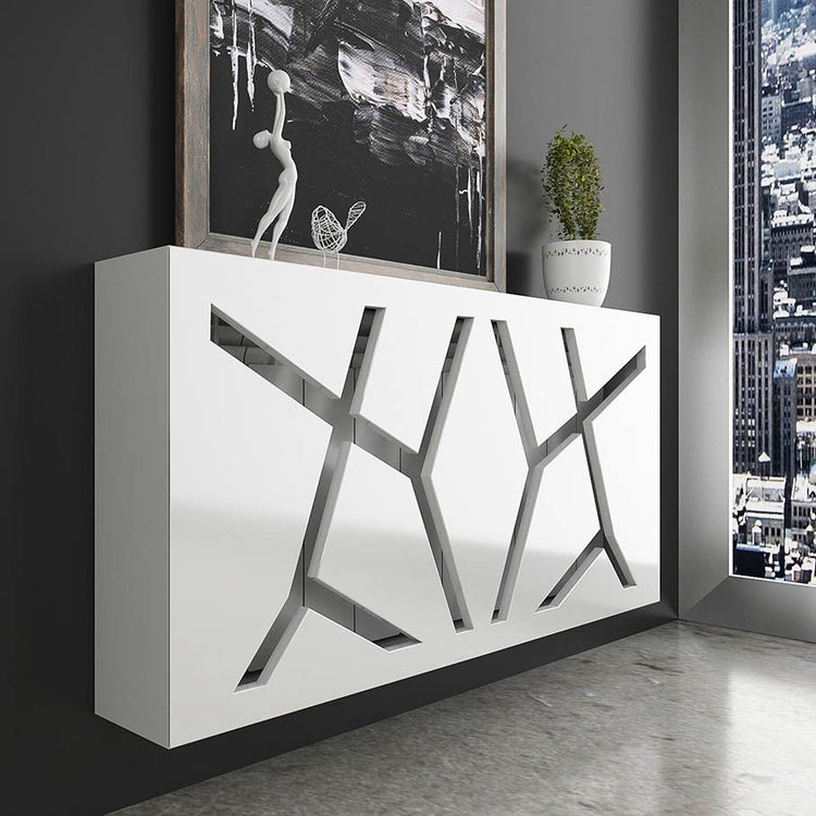 Luxury Floating Radiator Heater Cover Abstract White Cabinet Box Design ...