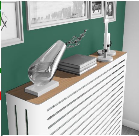 Modern Floating White Radiator Heater Cover NORDIC CORNER LINE design ...