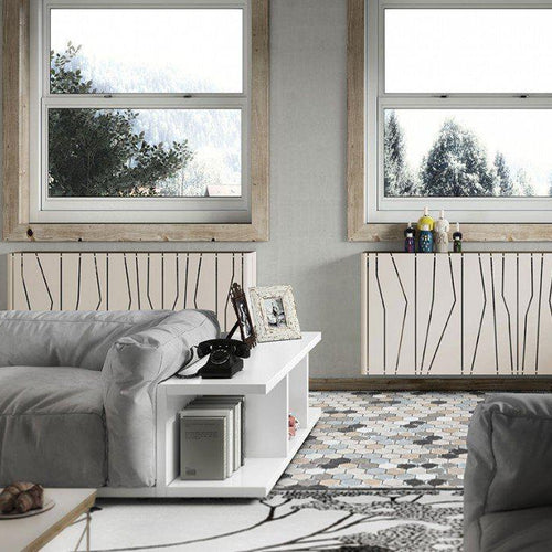 Modern Floating White Radiator Heater Cover NORDIC CANES design shelf ...