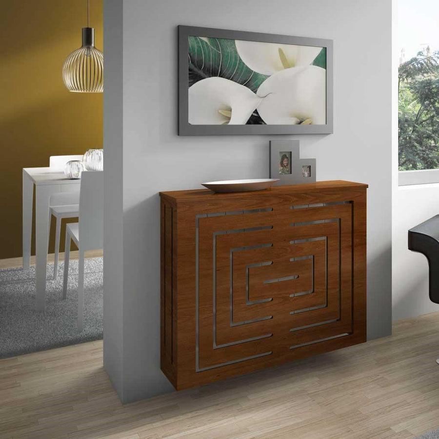 Modern Floating White Radiator Heater Cover Geometric Reflection Design ...